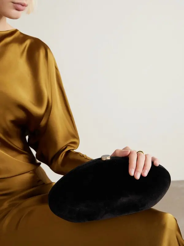 Cult Gaia The Caldera Velvet Clutch