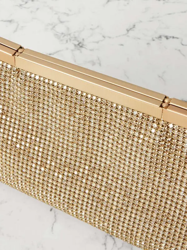 Cult Gaia Felice Crystal-embellished Chainmail Clutch