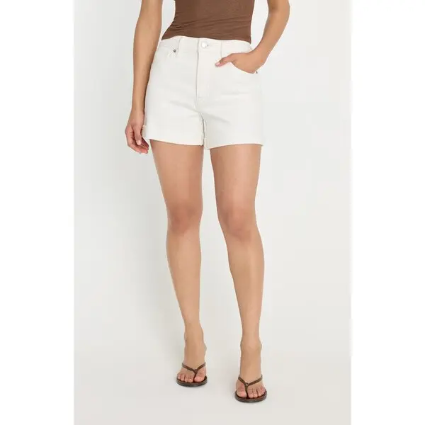 Good American Good Girlfriend Raw Hem Denim Shorts