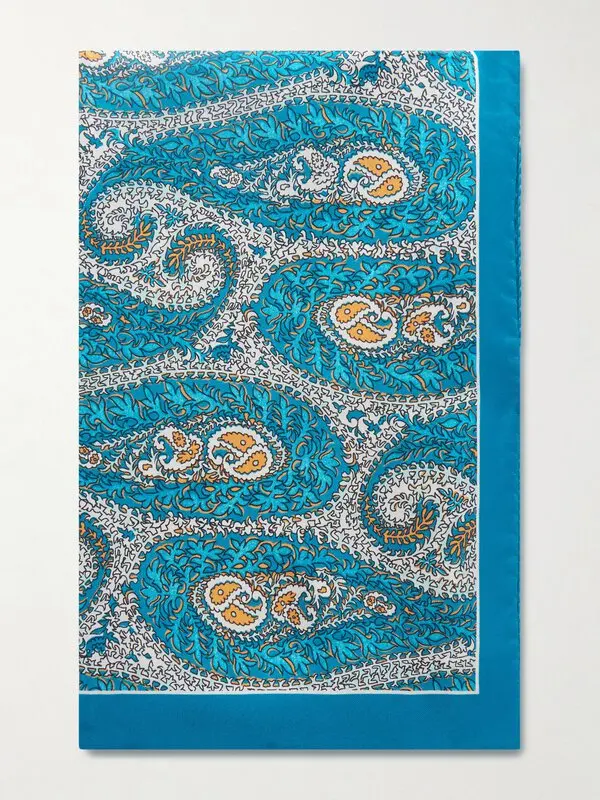 Etro Turandot Silk-twill Scarf - Blue