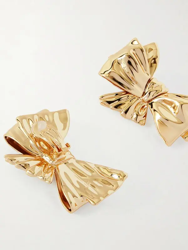 JENNIFER FISHER Bow Clip-on Earrings - Gold