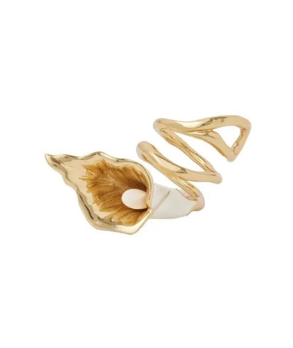 Chloé Tone And Enamel Ring - Gold