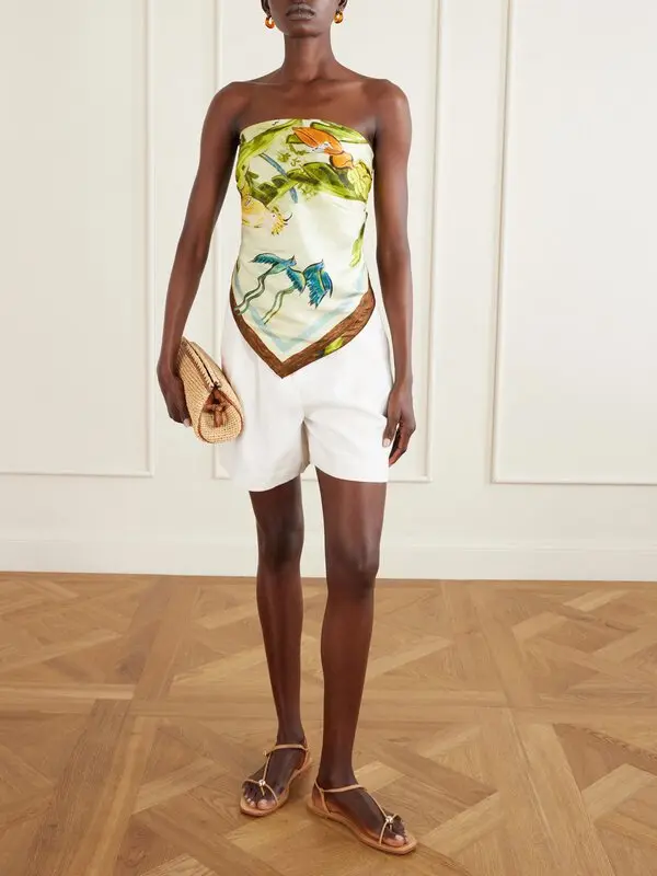 ALEMAIS Toucan Tango Printed Silk-twill Scarf