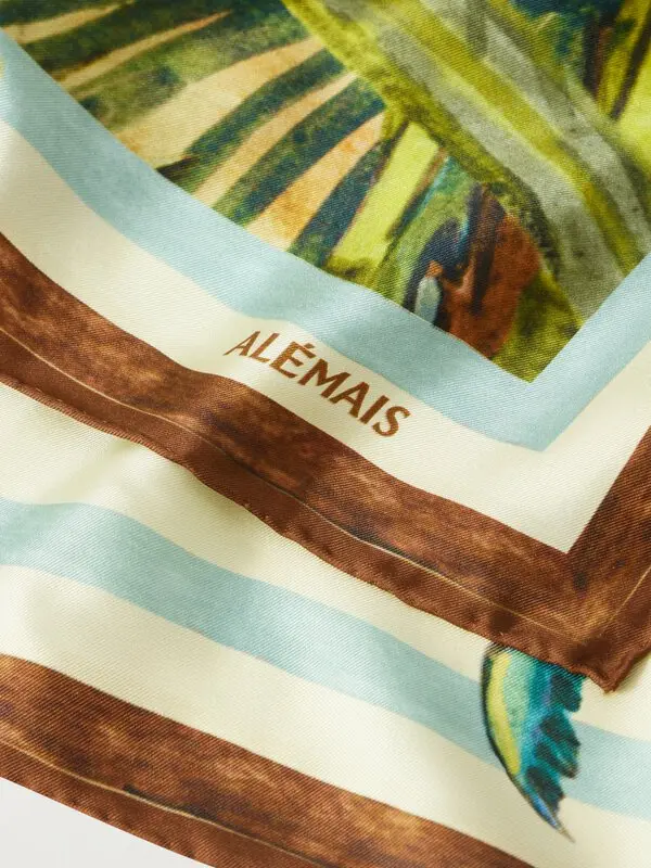 ALEMAIS Toucan Tango Printed Silk-twill Scarf