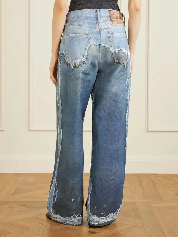Acne Studios 1981 Trompe L'oeil Printed Straight-leg Jeans