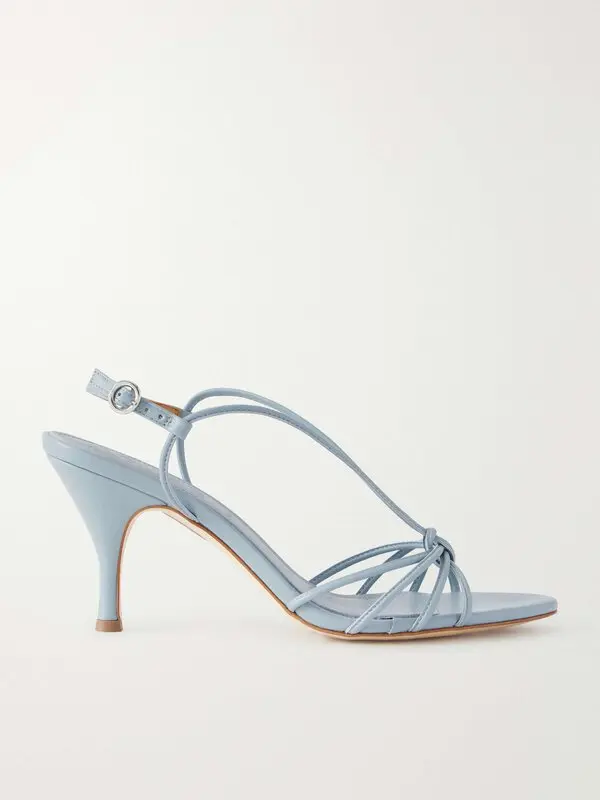 AeydĒ Solange Crossover Leather Heeled Sandals