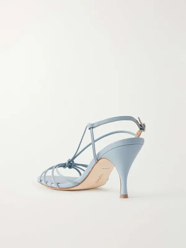 AeydĒ Solange Crossover Leather Heeled Sandals