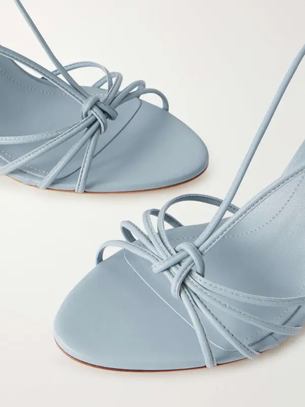 AeydĒ Solange Crossover Leather Heeled Sandals