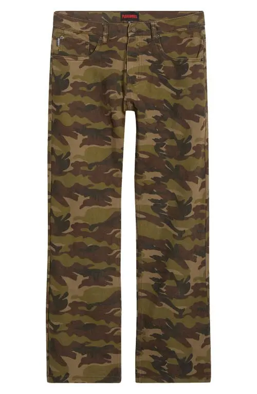 PLEASURES Camo Flare Jeans