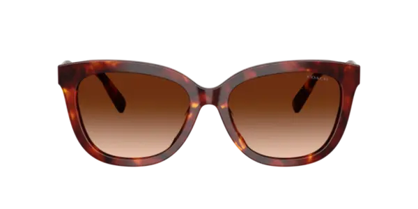 COACH Square Frame Sunglasses - Walnut Tortoise