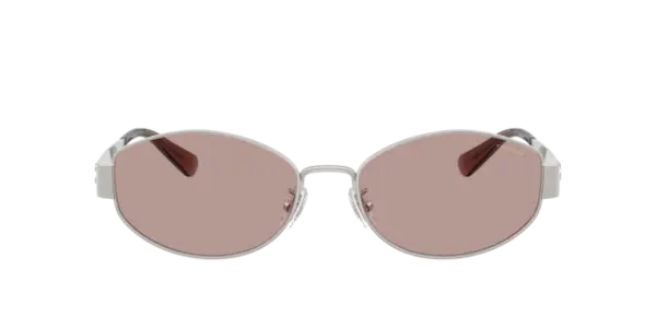 COACH Irregular Frame Sunglasses - Shiny Silver