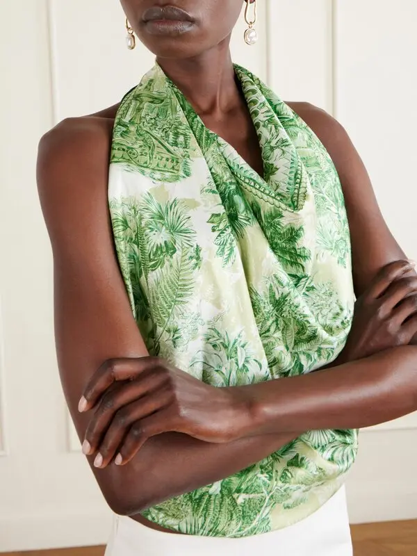 ALEMAIS Sara Printed Silk-twill Scarf