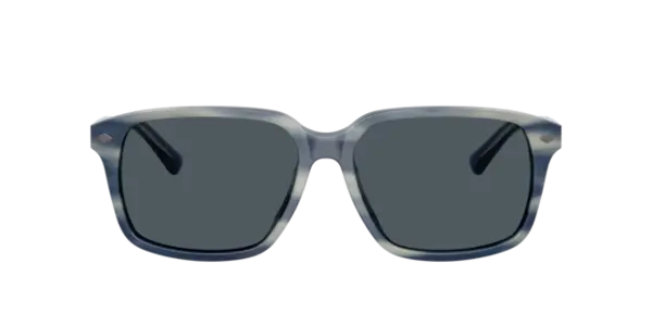 Brooks Brothers Rectangular Sunglasses With Acetate Temples - Blue