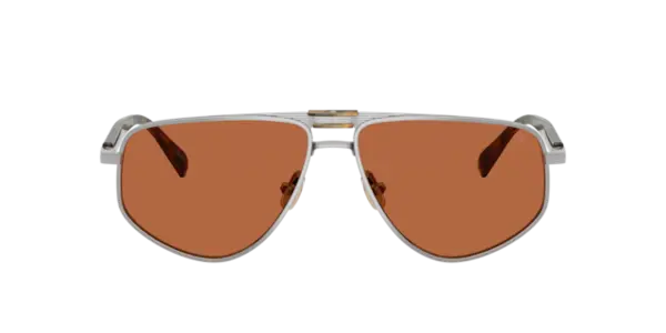 Brunello Cucinelli Irregular Titanium Sunglasses - Argento