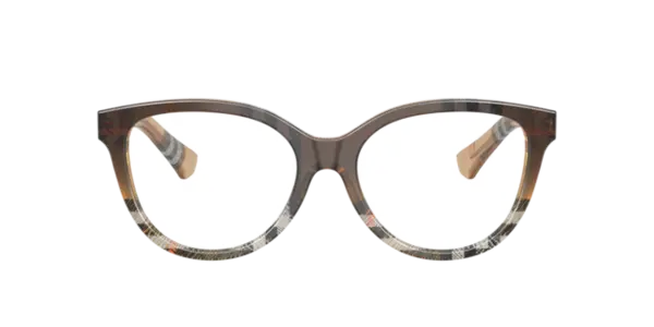 Burberry Cat-eye Eyeglasses - Check Gradient Sand