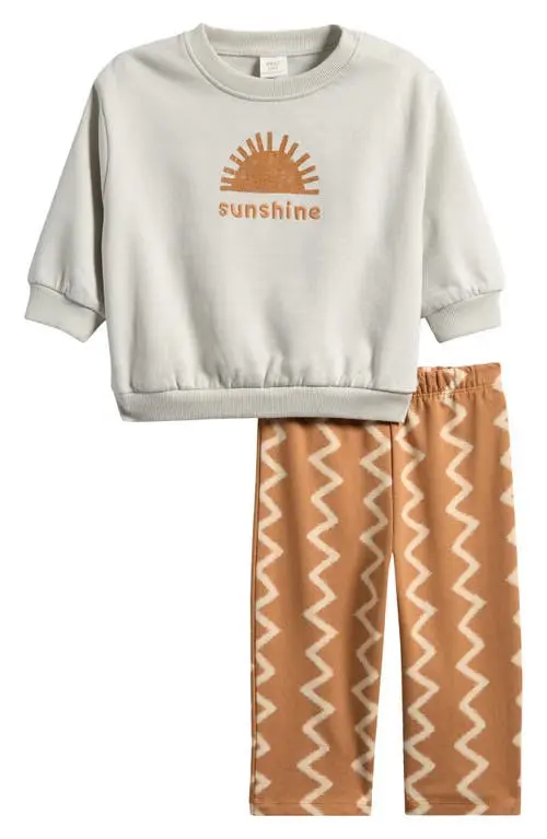 NEXT Sunshine Sweatshirt And Print Pants Set - Orange Multi
