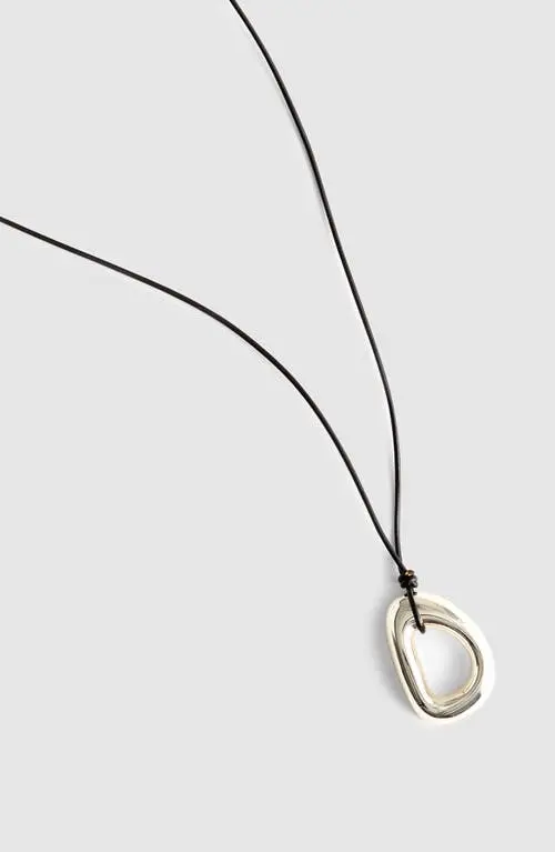 Madewell Sculptural Pendant Cord Necklace