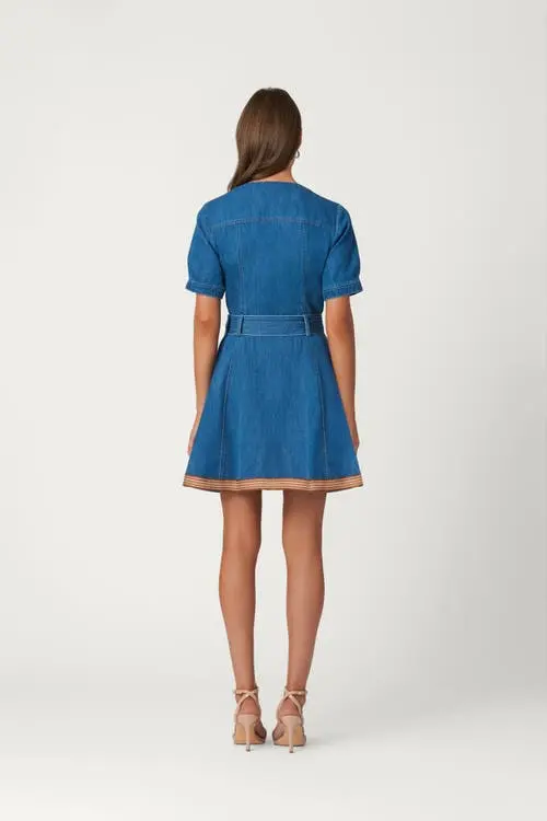 Shoshanna Payton Mini Dress With Belt