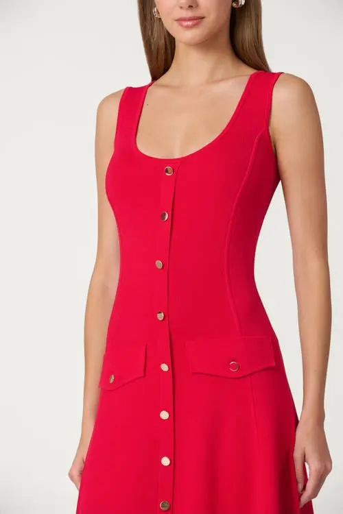 Shoshanna Edgemont Knit Marta Midi Dress
