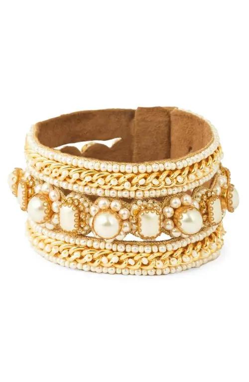 Deepa Gurnani Levina Cuff Bracelet - Gold