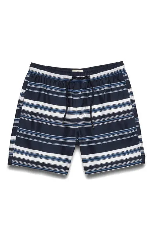SURFSIDE SUPPLY CO. Jimmy 6.5" Beach Volley - Navy Stripe