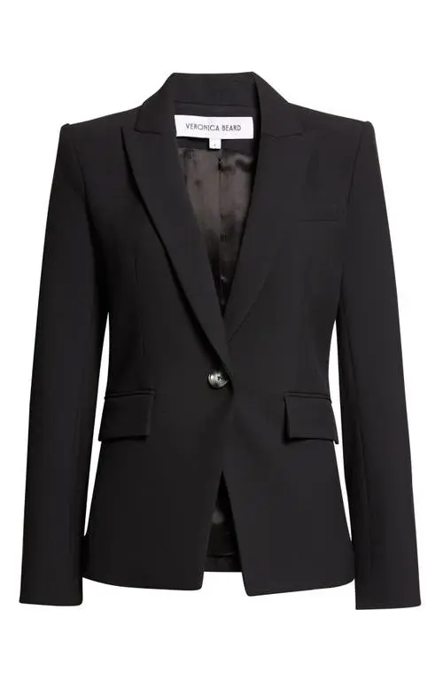 Veronica Beard Miller Stretch Crepe Dickey Jacket - Black