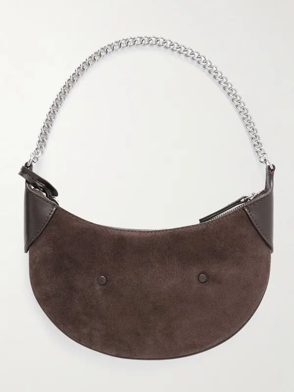 Polo Ralph Lauren Polo Id Small Suede Shoulder Bag - Brown