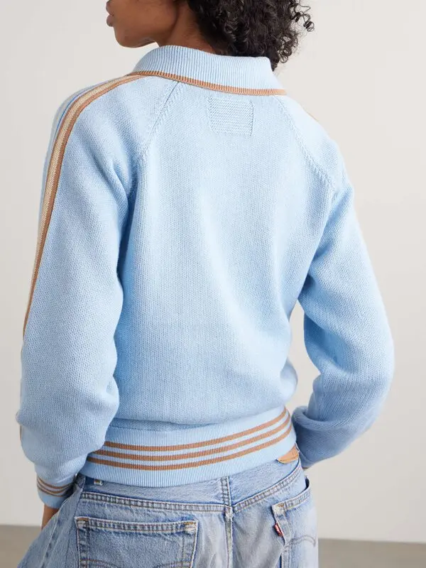 Guest In Residence Varsity Striped Cotton-blend Jacket