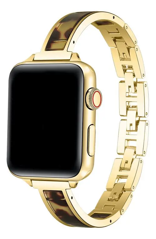 POSH TECH Stainless Steel & Resin Apple Watch® Bracelet - Gold/tortoise