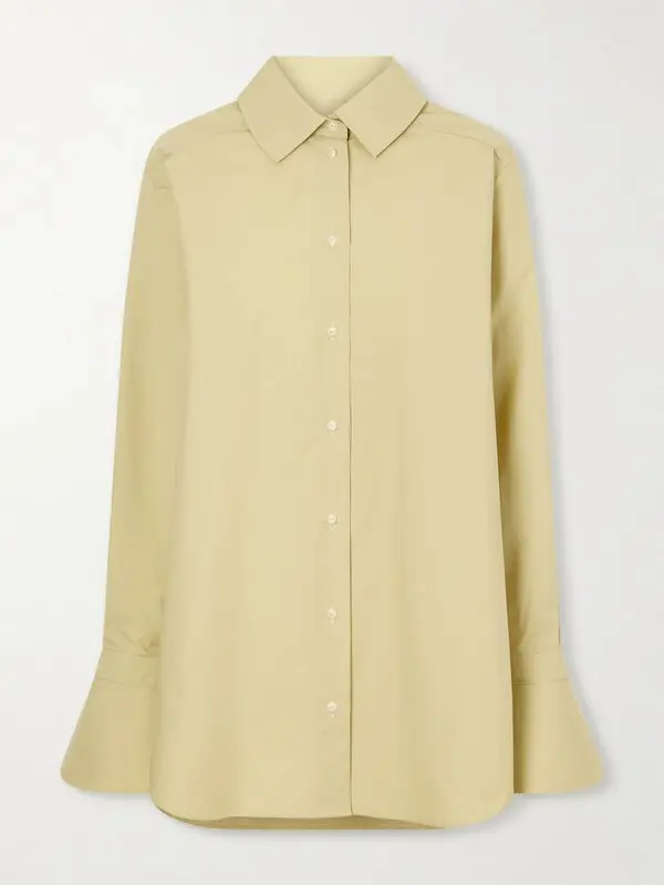 Ossou Haze Cotton-poplin Shirt - Green