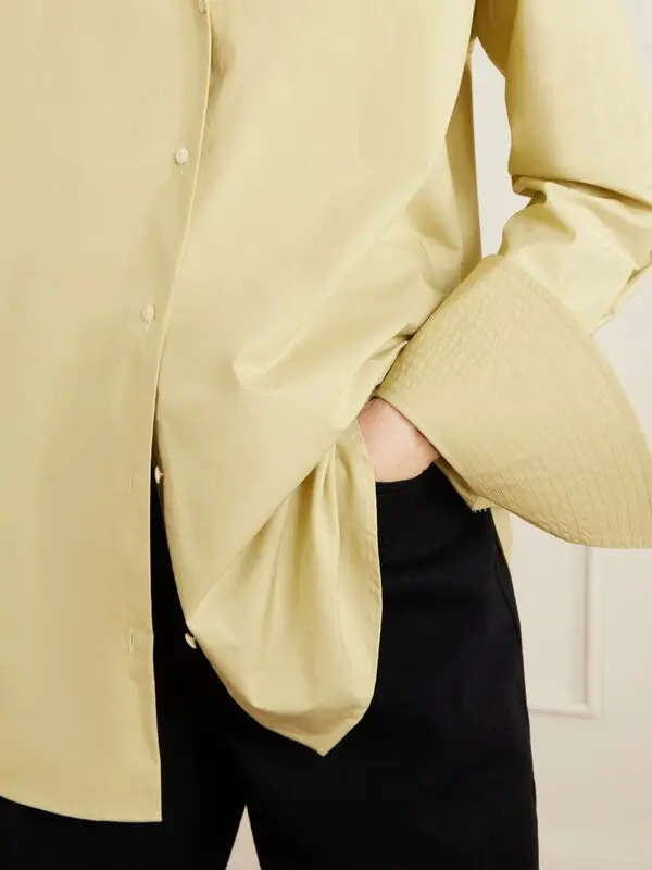Ossou Haze Cotton-poplin Shirt - Green