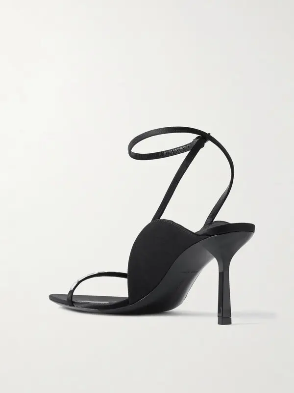 Victoria Beckham Eliza Crystal-embellished Satin Sandals