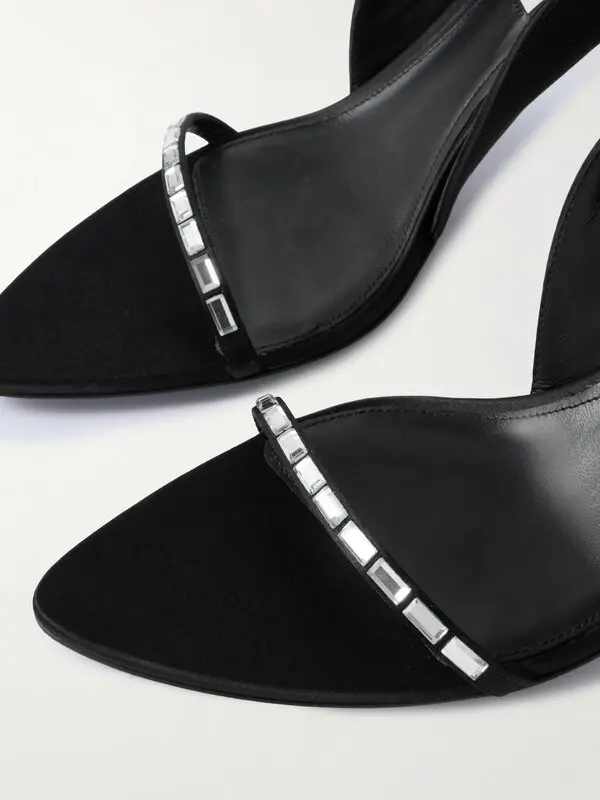 Victoria Beckham Eliza Crystal-embellished Satin Sandals