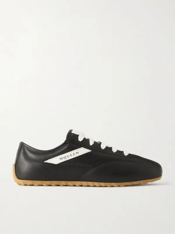 Alexander McQueen Boxe' Leather Sneakers - Black