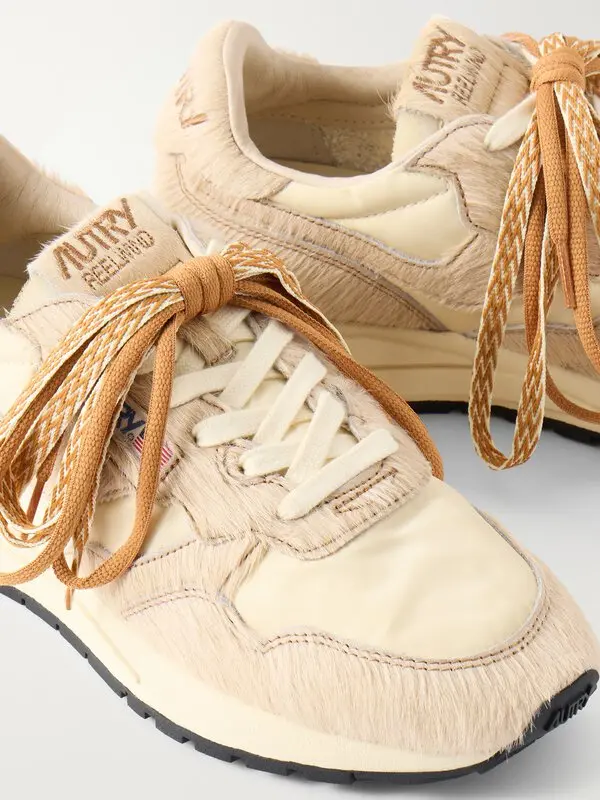 AUTRY Reelwind Leather-trimmed Sneakers - Neutrals