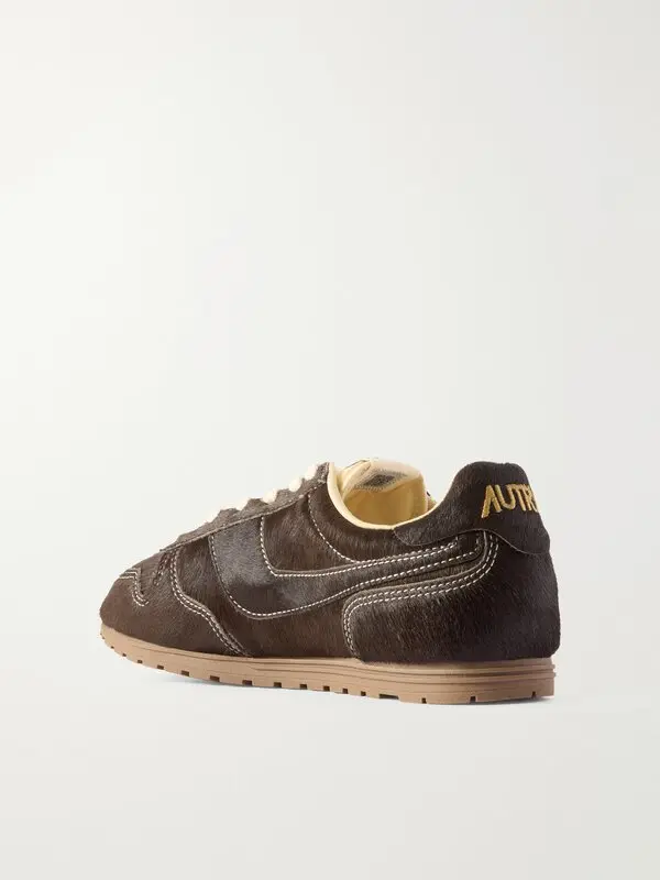 AUTRY Windspin Calf Hair Sneakers - Brown