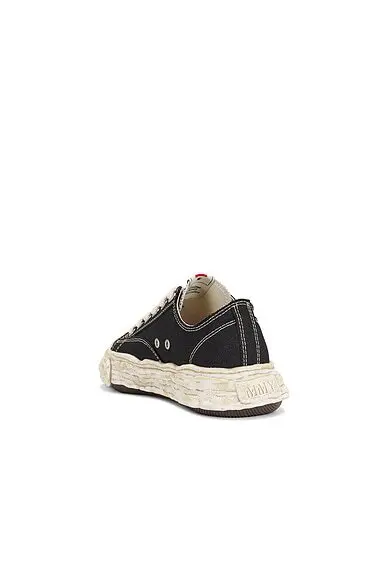 Mihara Yasuhiro Peterson 23 Original Sole Garment Dyed Canvas Low-top Sneakers - Black