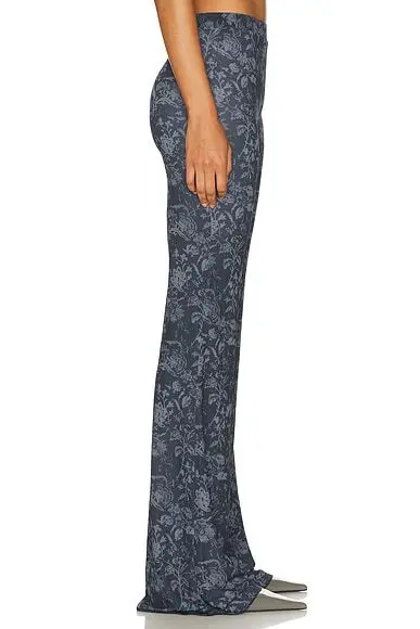 JADE CROPPER Flared Mesh Trousers