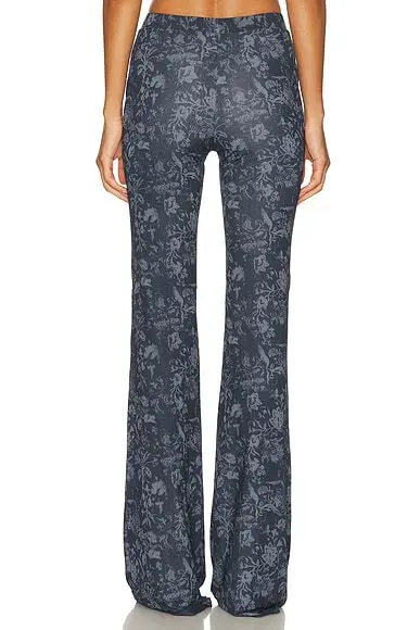 JADE CROPPER Flared Mesh Trousers