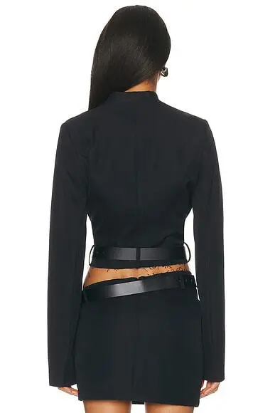 JADE CROPPER Cropped Blazer With Detachable Belt