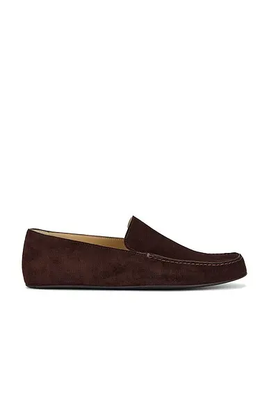 THE ROW Leo Slipper - Lacquer Brown
