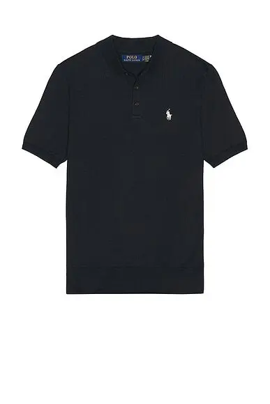 Polo Ralph Lauren Short Sleeve Cotton Placket Pullover Sweater