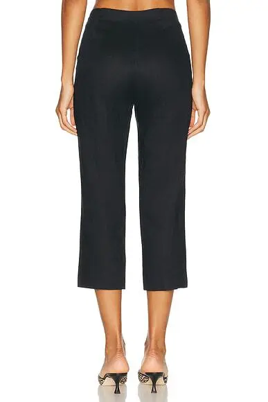 AEXAE Linen Capri Pants - Black