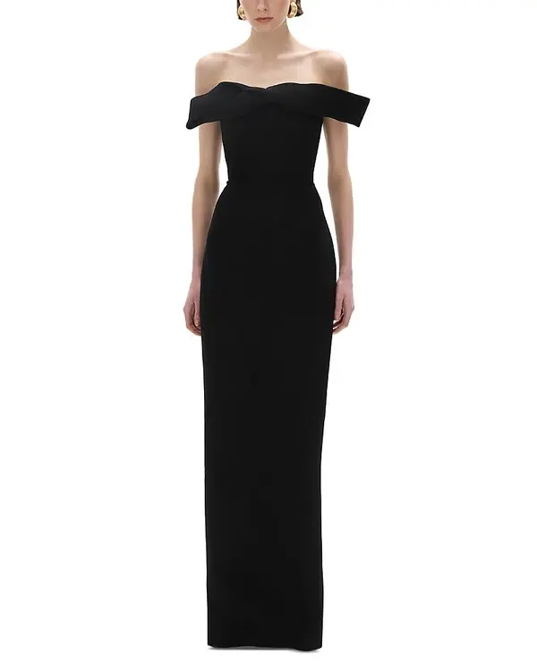 Rachel Gilbert Rydell Off-the-shoulder Gown