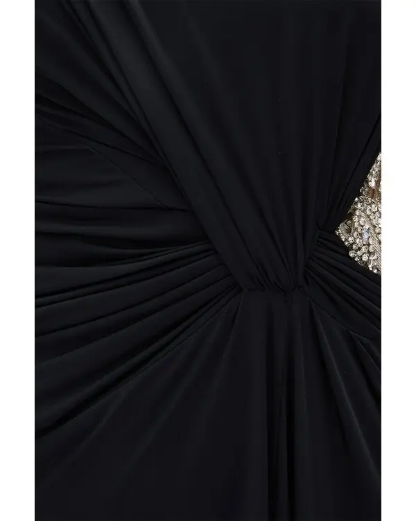 Rachel Gilbert Rico Side Cutout Gown - Black