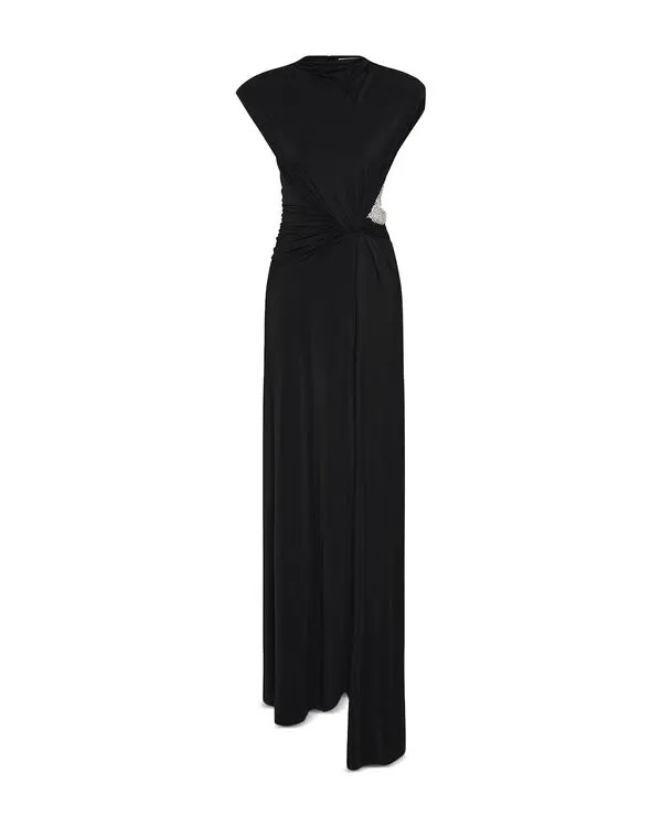 Rachel Gilbert Rico Side Cutout Gown - Black