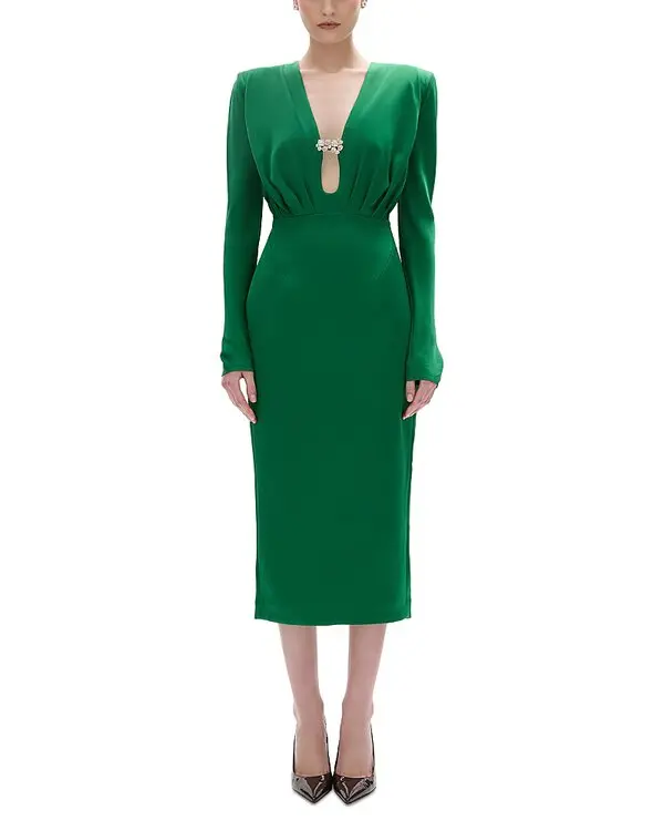 Rachel Gilbert Plunge Neck Dress