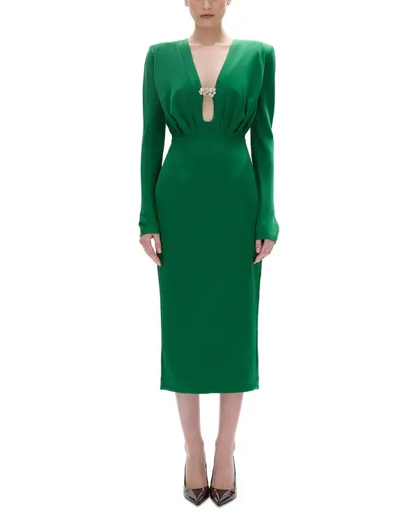 Rachel Gilbert Plunge Neck Dress
