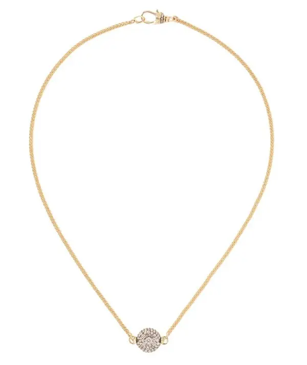 LUCY DELIUS Baby Pocket Watch Diamond Necklace - Gold