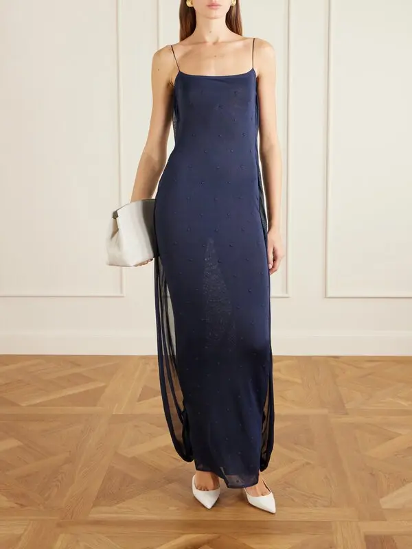 Jacquemus The Plumetis Knitted Maxi Dress